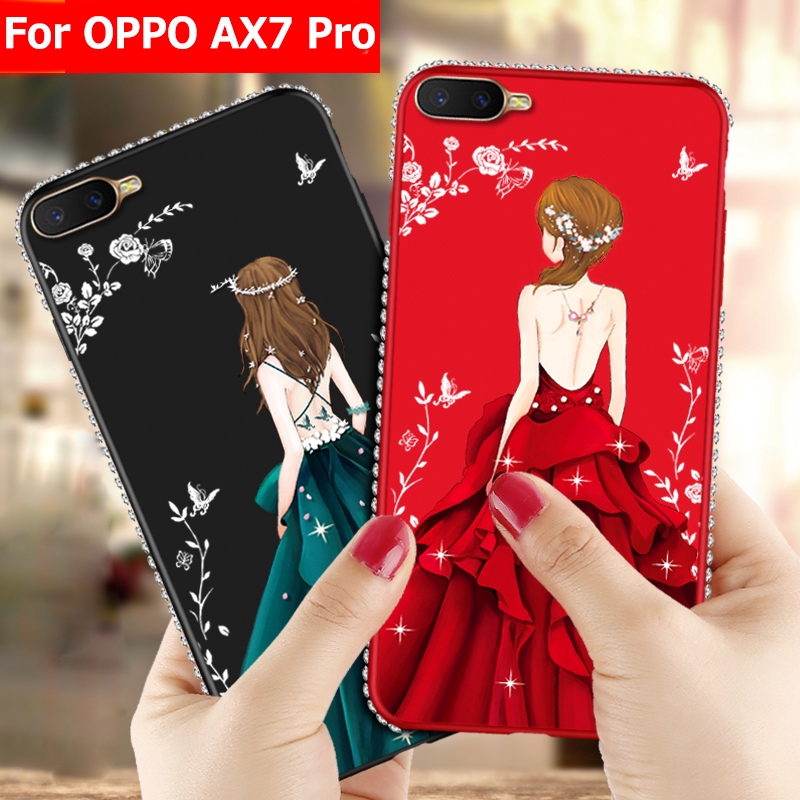OPPO AX7 Pro Soft Case เคสโทรศัพท์ประดับคริสตัล Bling Case - womenfamily.th - ThaiPick