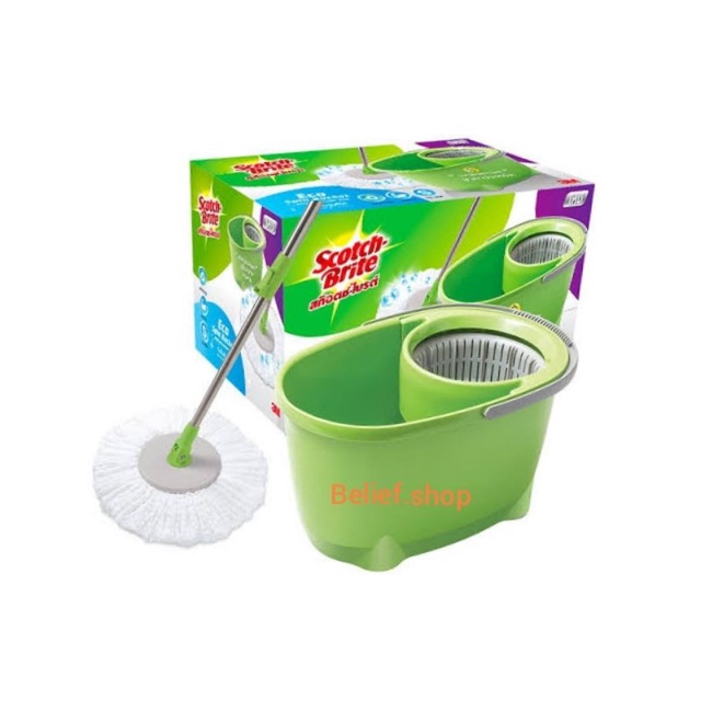 3M ชุดถังปั่นม็อบ สก๊อตซ์ ไบรต์ Eco Spin Bucket รุ่น อีโค่ พร้อมไม้ถู ...