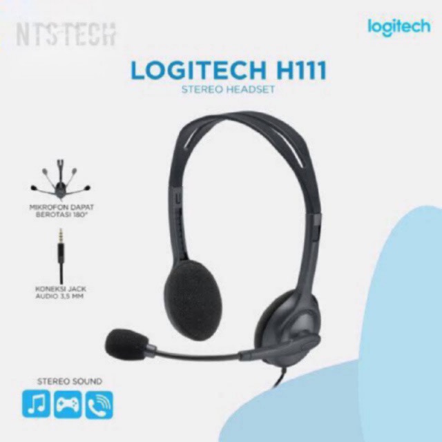 Logitech H111 Stereo Headset แท้ 100 ประกันศูนย์ไทย 2 ปี - ntstech ...