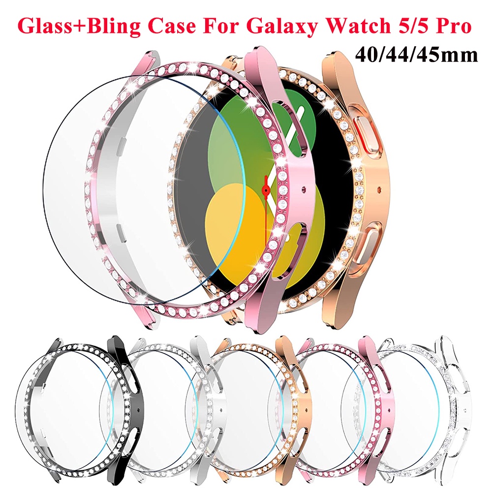 Bling เคสกันชนหน้าจอ PC ประดับเพชร สําหรับ Samsung Galaxy Watch 5 40 ...