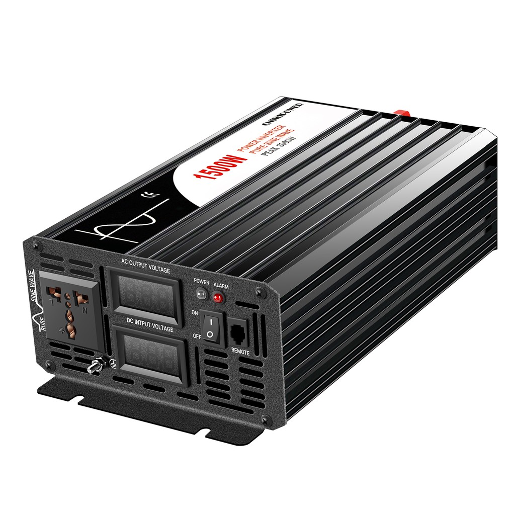 1500W (Remote control) DC 12V 24V 48V to AC 220V Pure Sine Wave ...