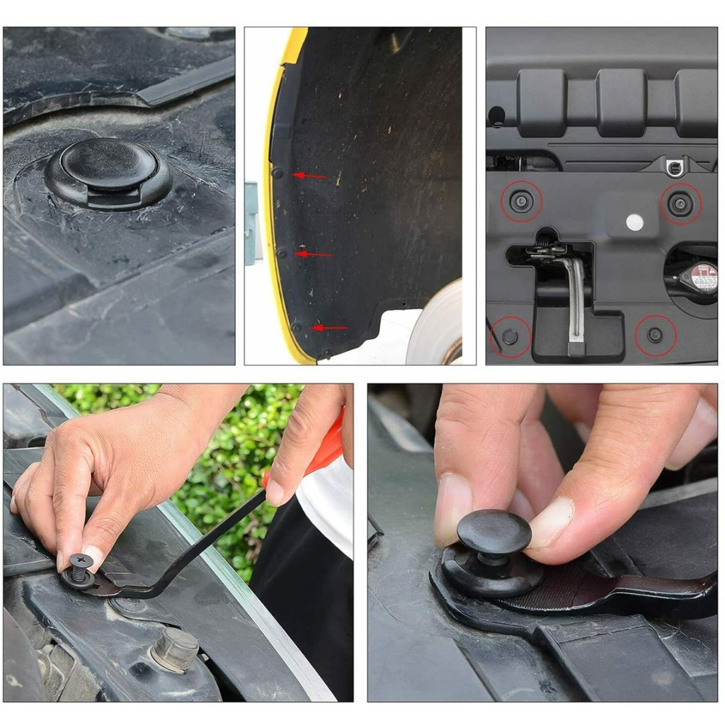 หมุดพลาสติกยึดกันชนรถยนต์ 425 ชิ้นพร้อม Remover ☆Mkhomemall นาฬิกา ...