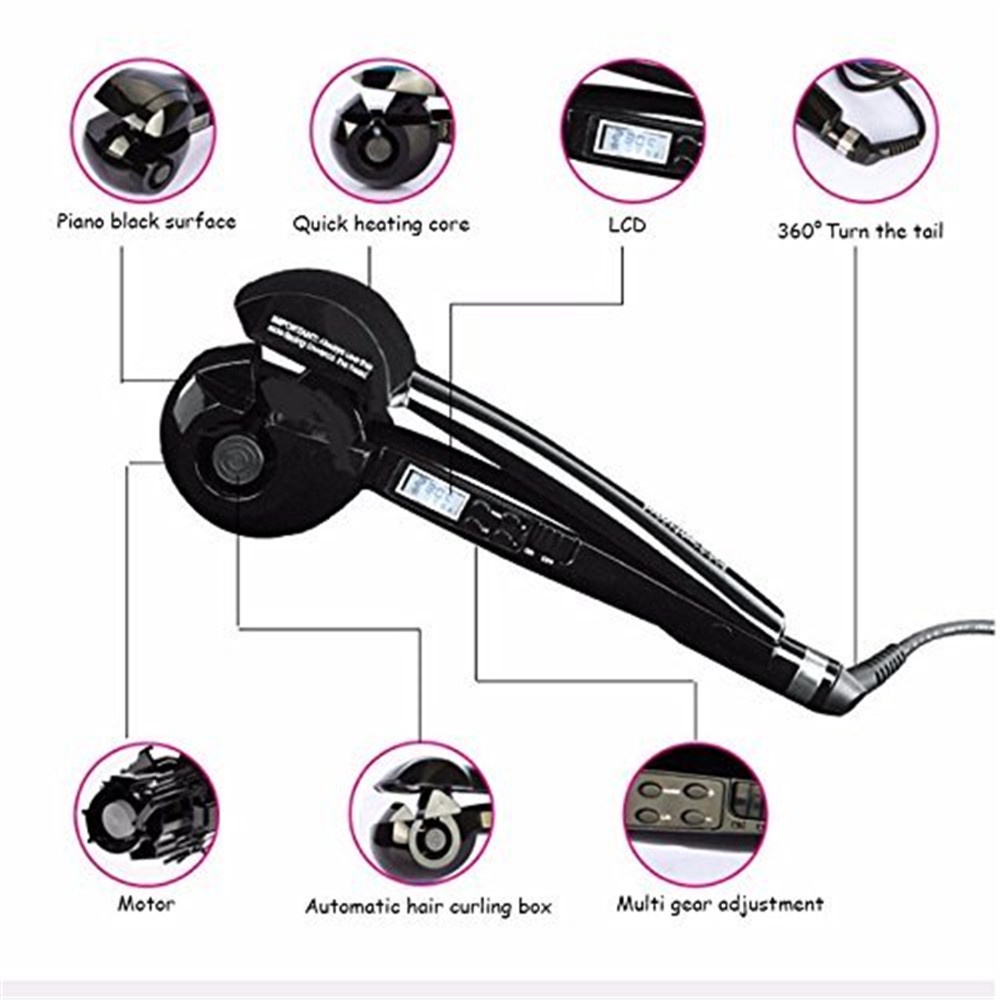 ที่ติดผมrofessional Hair Curlers Rollers Machine Automatic Rotating ...