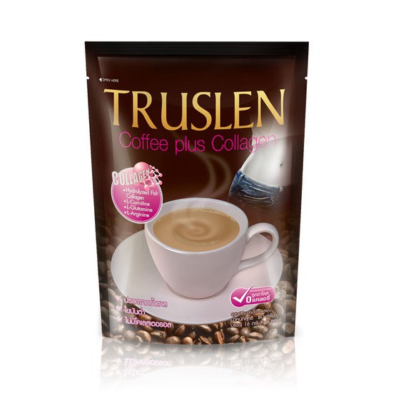 กาแฟ TRUSLEN (ทรู สเลน) coffee plus Collagen 15 ซอง | Shopee Thailand