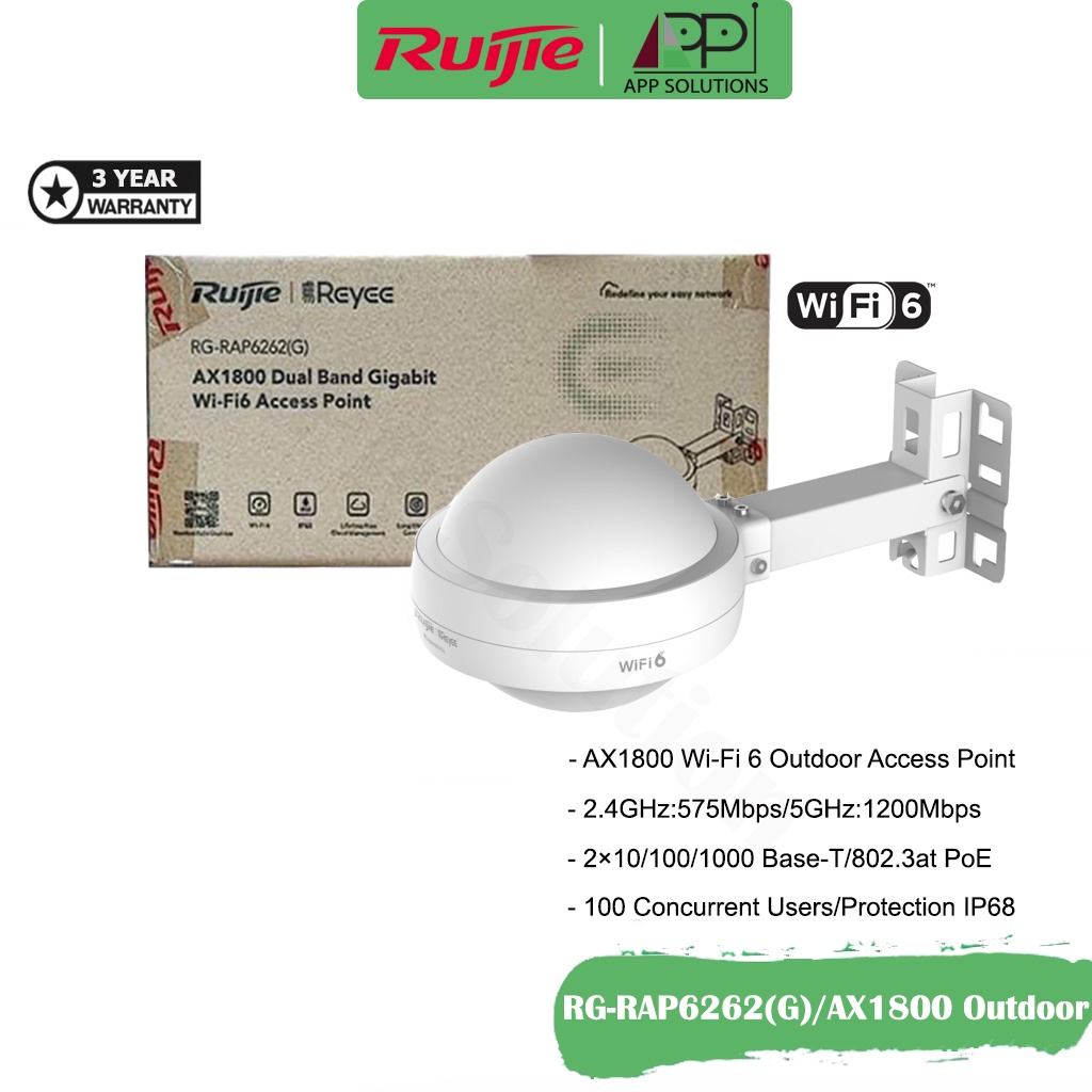 REYEE Access Point Outdoor Wi-Fi6 AX1800(อุปกรณ์กระจายสัญญาณ) รุ่นRG ...