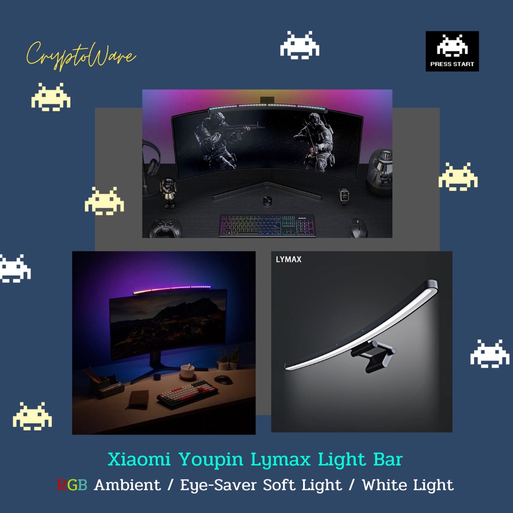 พร้อมส่ง จากไทย Xiaomi Youpin Lymax Pro Light Bar LED RGB Soft light ...