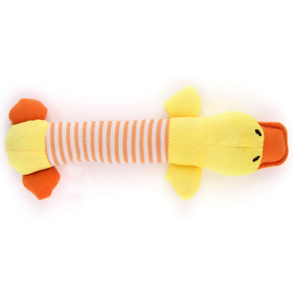 Pet Puppy Chew Squeaker Squeaky Plush Sound Piggy Elephant Duck Ball ...
