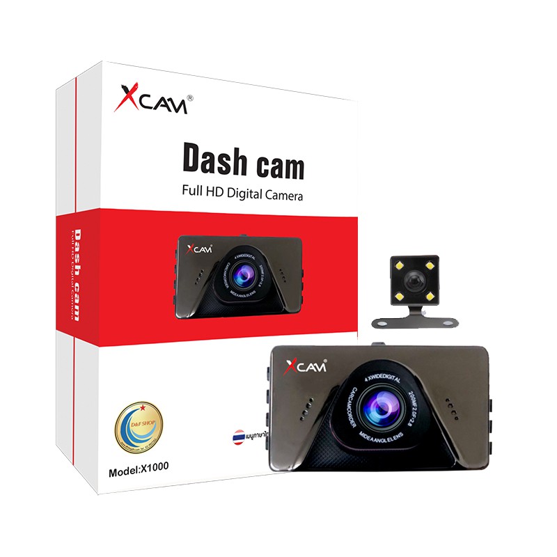 XCAM กล้องติดรถยนต์ X1000 WDR1080Pชัดสุด คุ้มสุด พิเศษสามารถเพิ่มกล้อง ...