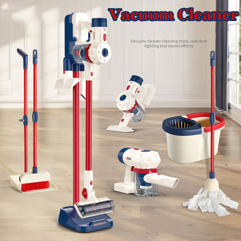 Kids Pretend Play Toy Mini Doll House Furniture Vacuum Cleaner House ...