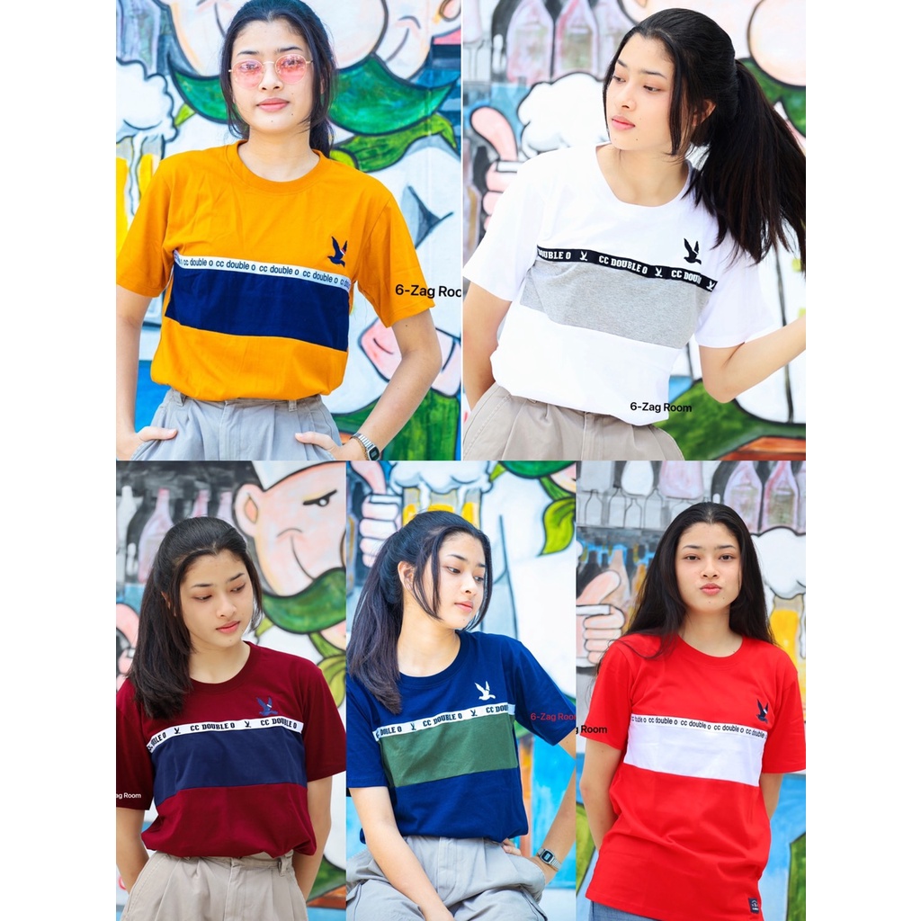 สินค้าขายดี เสื้อยืดงานปัก-งานป้าย CC-OO Cotton 100 ( SMLXL ) No.36 - zig_zagroom - ThaiPick
