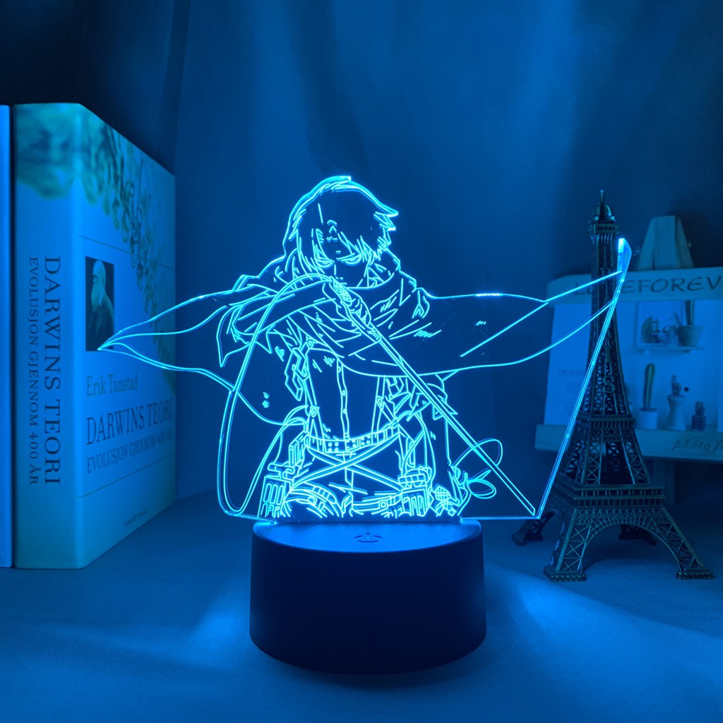 Anime Attack on Titan 3d Lamp Levi Ackerman light for Bedroom ...