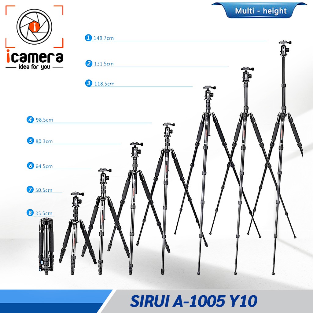 Sirui Tripod A1005 Y10 Ball Head ขาตั้งกล้อง อเนกประสงค์ Monopod กลับ ...