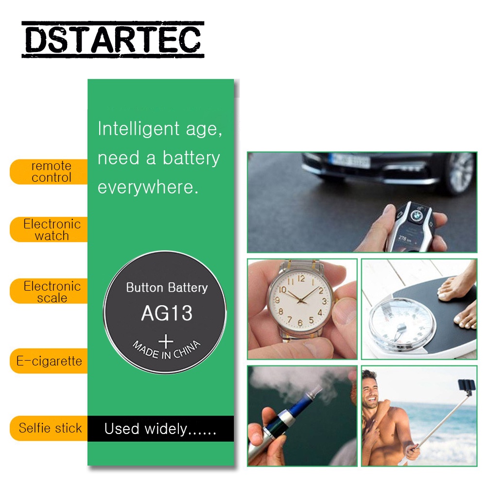 แบตเตอรี่10CS Button Battery 1.55V AG13 LR44 L1154 SR47 SG13 SR1154 S76 ...