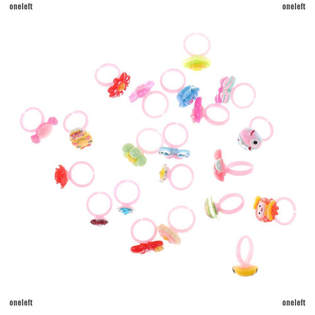 jak 10 Pcs Kids Cartoon Rings toy Plastic Children Kids Animal Flowers ...