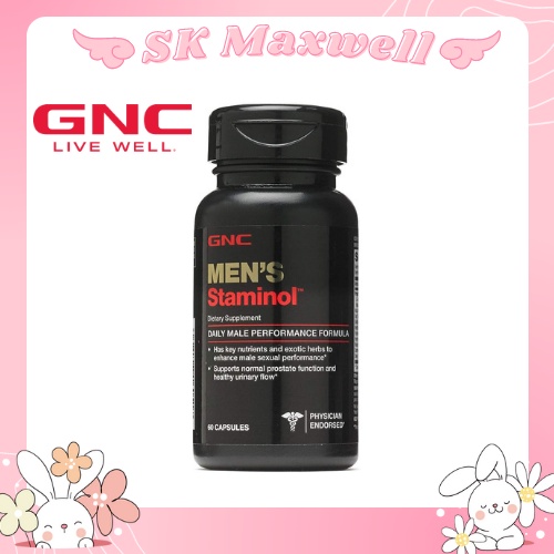 GNC Mens Staminol, 60 Capsules, Supports Normal Prostate Function and ...