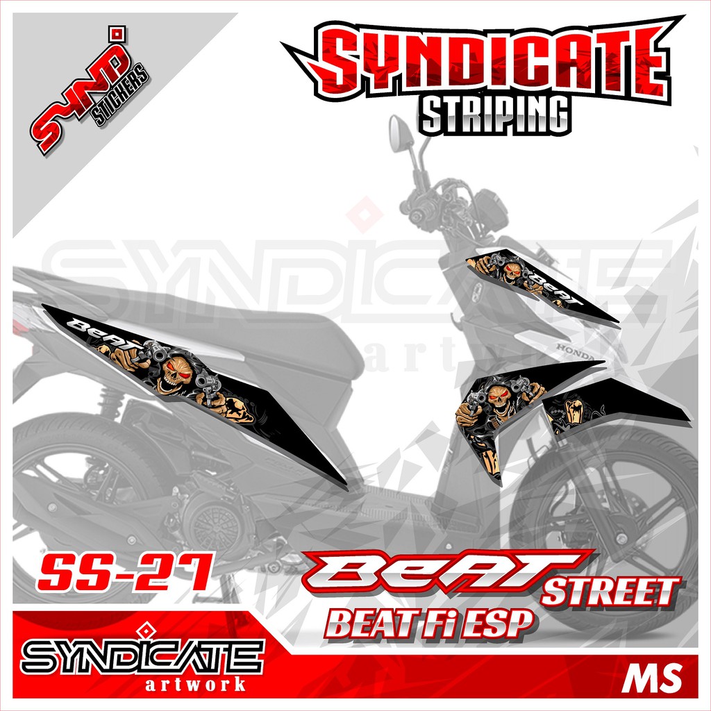 Striping สติ๊กเกอร์ Variation Of Motor Beat Fi Esp / Street Code Ss-27 ...