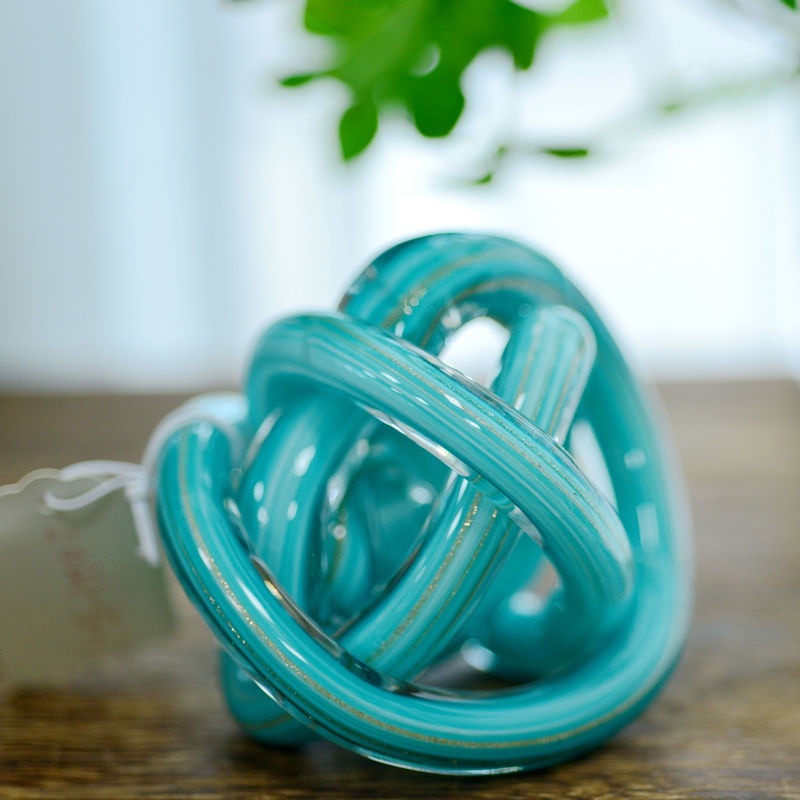 Glass Knots Decor Glass Knot Sculpture Home Art Abstract Rope Knot ...