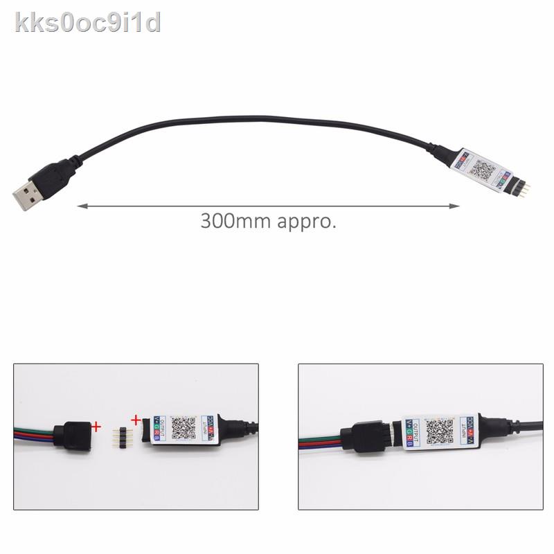 USB RGB Bluetooth LED Strip Light Controller DC 5V Mini Music Android ...