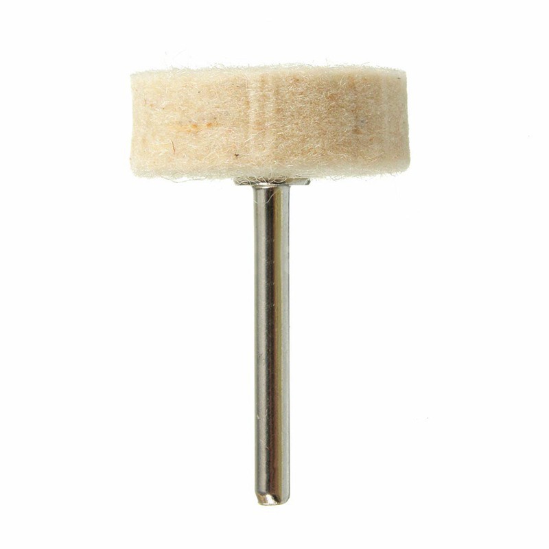 100x 25mm Wool Felt Polishing Buffing Round Wheel Tool - oudhyed.th ...