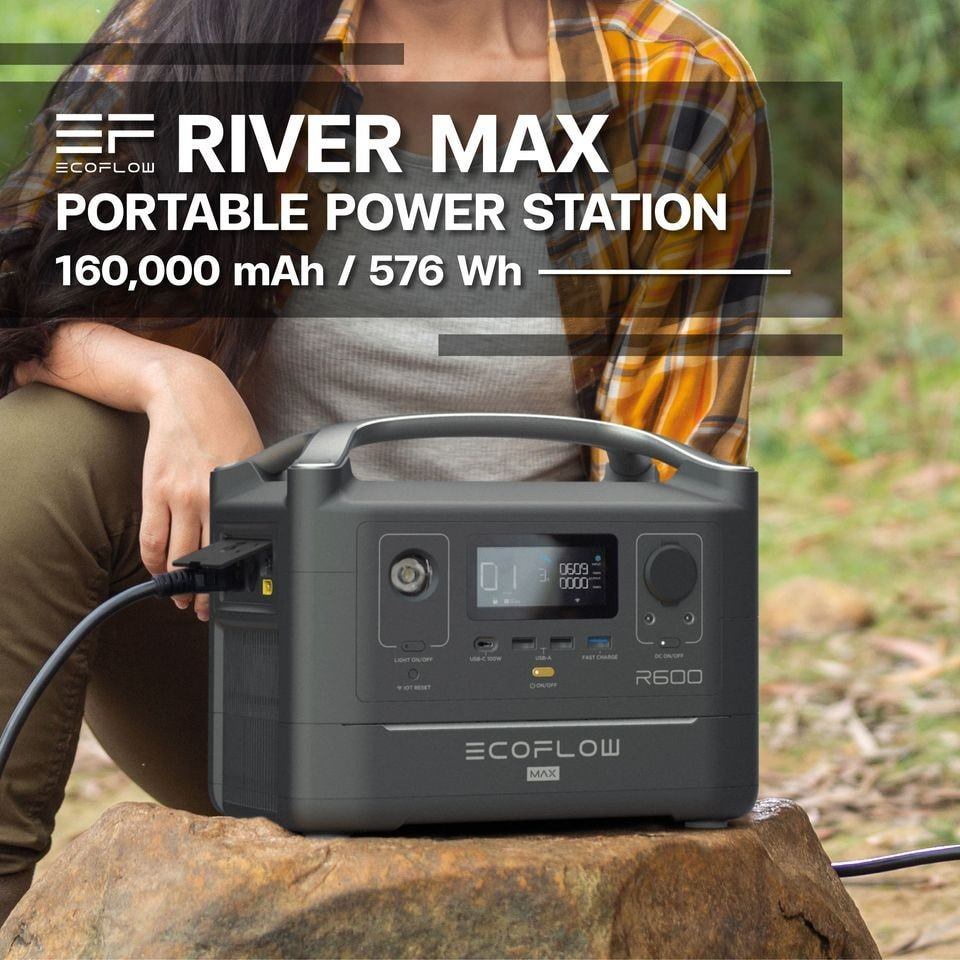 จัดส่งฟรี EcoFlow River Max Portable Power Station แบตเตอรี่สำรอง อเนกประสงค์ พกพาสะดวก ...