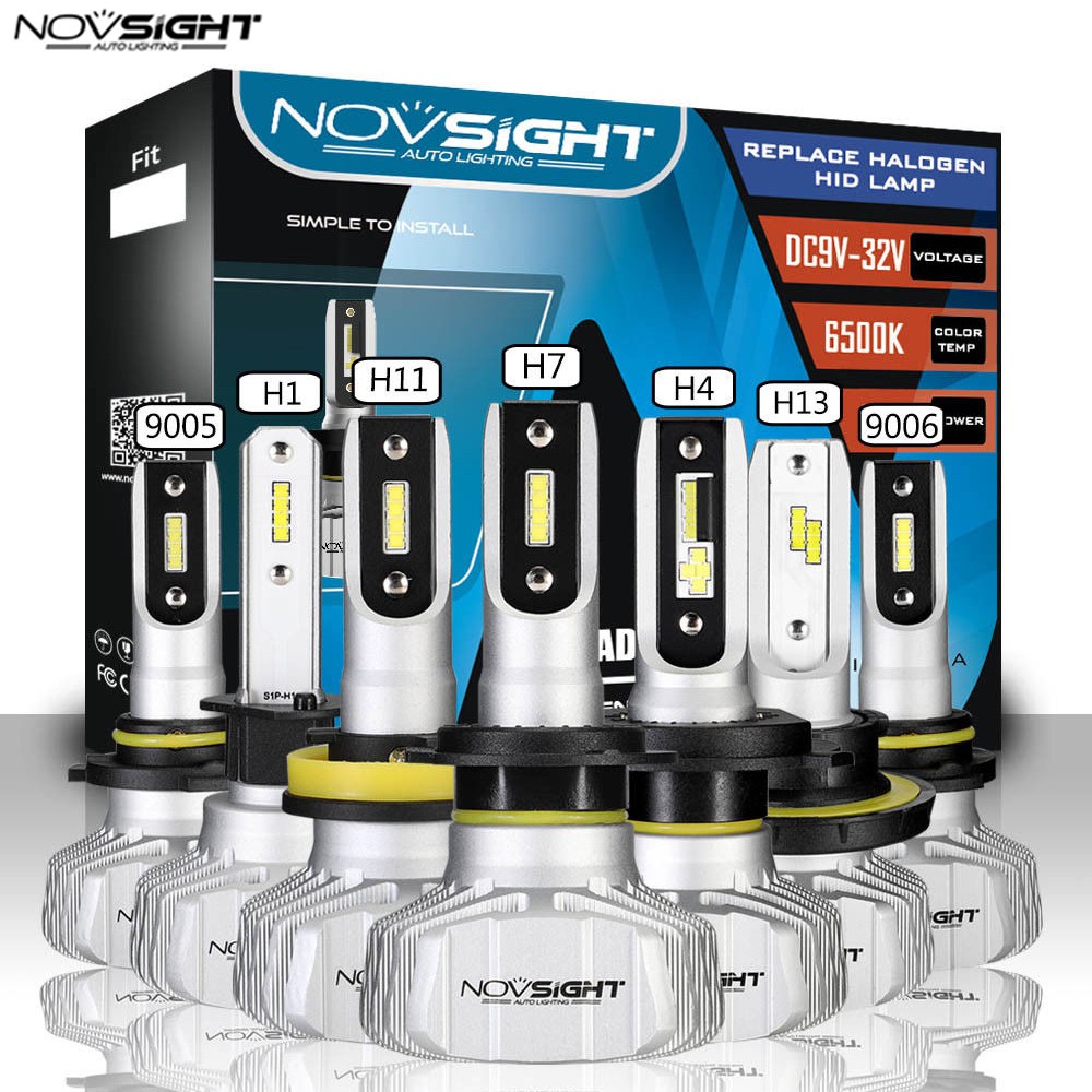 NovSight N15 H4 H7 H1 H3 H13 HB2 HB3 HB4 H8 H9 H11 9003 9005 9006 9007 ไฟหน้ารถยนต์ Led Blub 50 ...