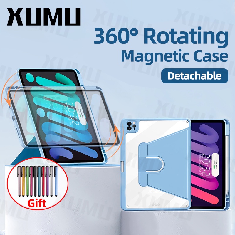 Xumu Magnetic Detachable PC Hard Case For iPad Pro 11 12.9 2021 9th 8th gen 10.2 Air 5 4 4th gen ...