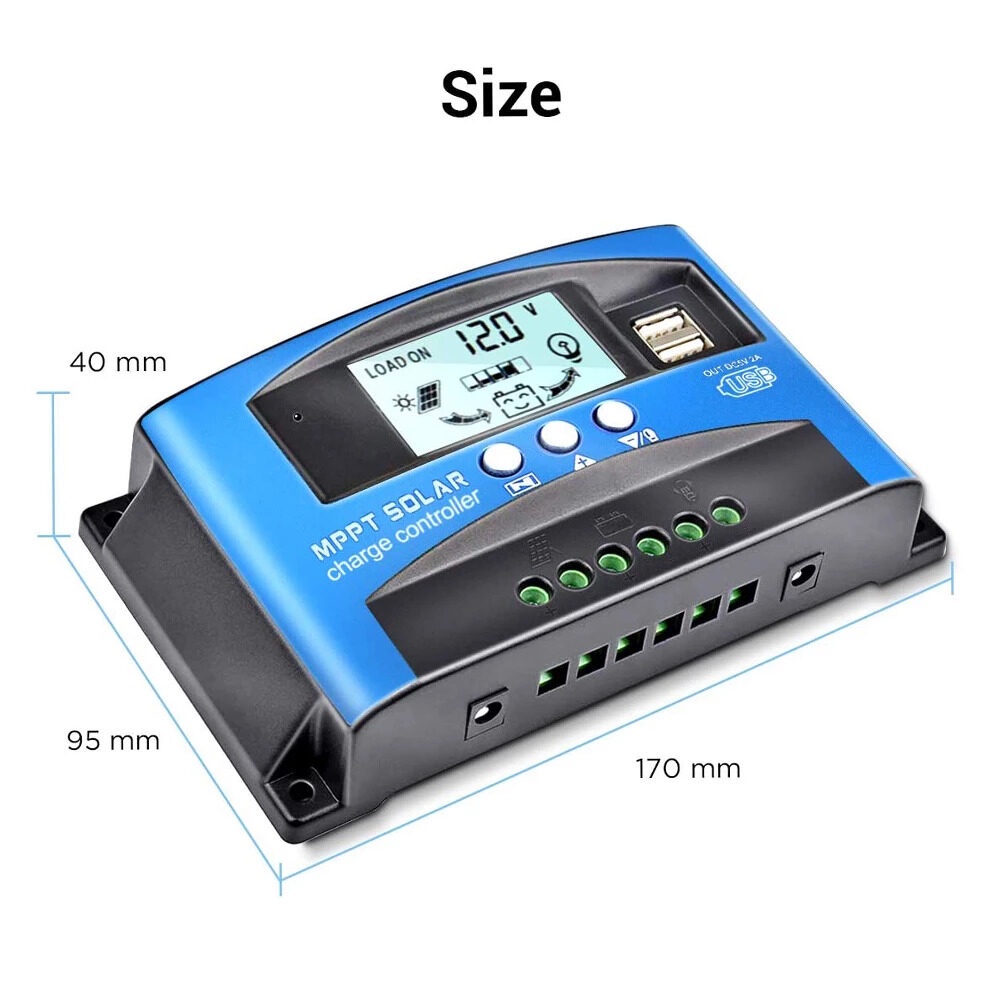 PowMr Solar Charge Controller MPPT 30A 40A 50A 60A 100A Dual USB จอแสดง ...