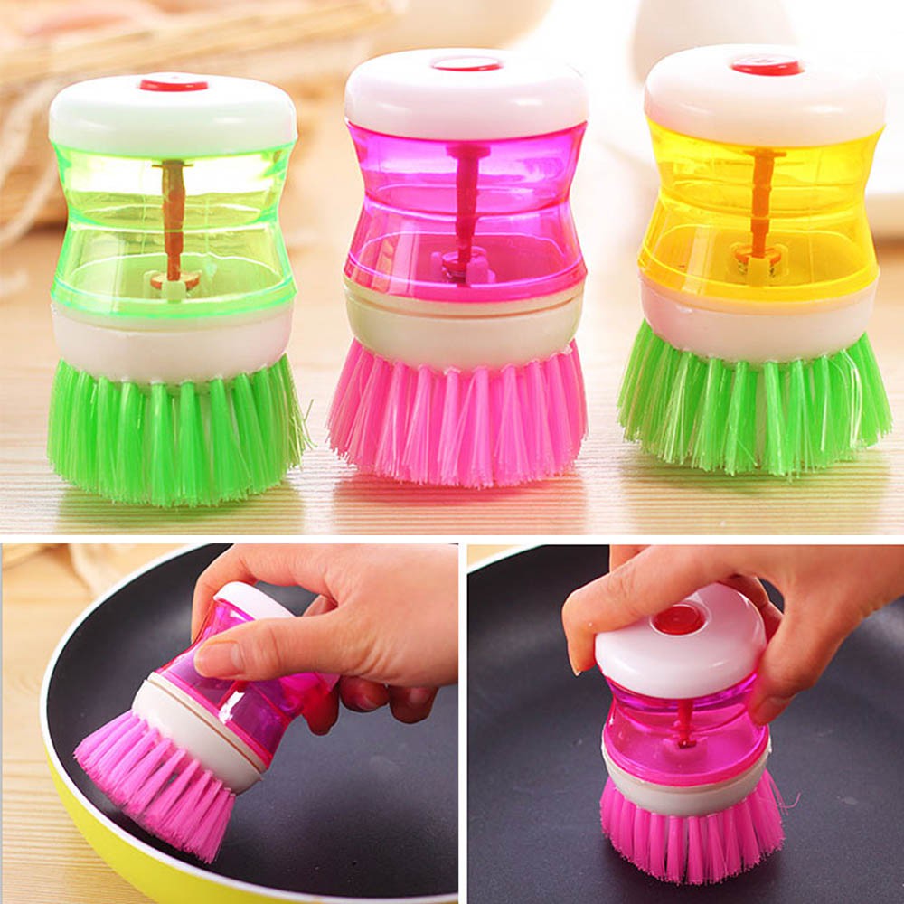 Kitchen Washing Utensils Pot Dish Brush With Washing Up Liquid Soap ...