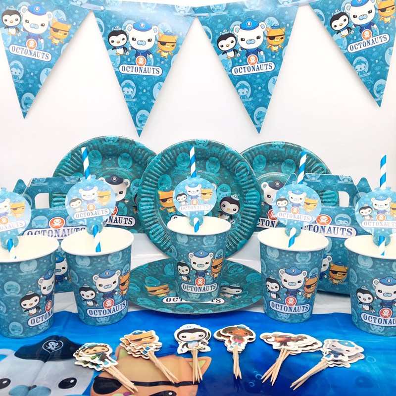 74pcs Octonauts Theme Party Decorations For 12 Kids Party Supplies vHFD ...