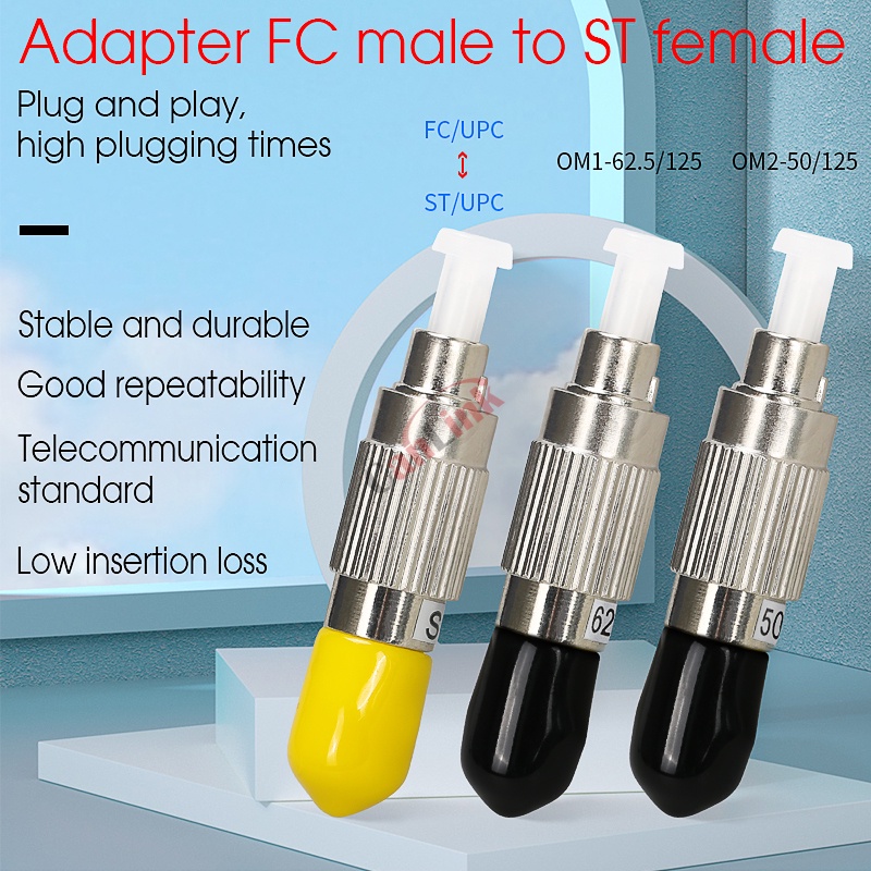 FC-STST-FC Fiber Optic Adapter Single-mode FC Male ST Female Connector ...