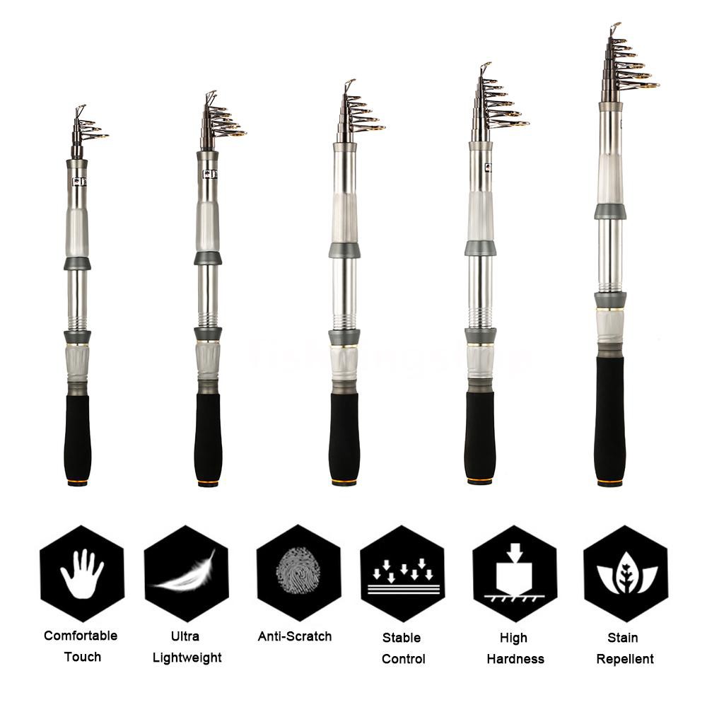 (fhyg) tomshoo คันเบ็ดตกปลาคาร์บอนไฟเบอร์แบบพกพา 1 . 8 ม./2 . 1 ม. ...