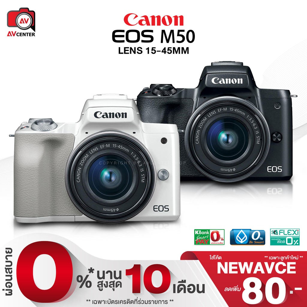 ผ่อน 0% - Canon Camera M50 kit 15-45 mm. **เมนูไทย [รับประกัน 1 ปี By ...