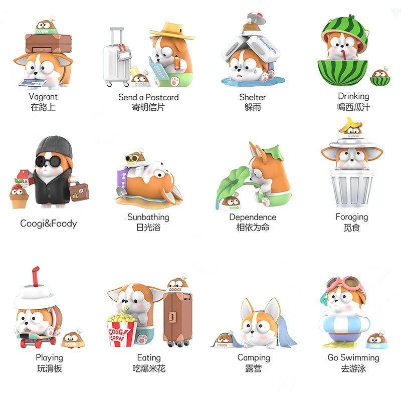 ของแท้ Bubble Matte Corgi Coogi-Wandering Series Blind Boxes Wang ...