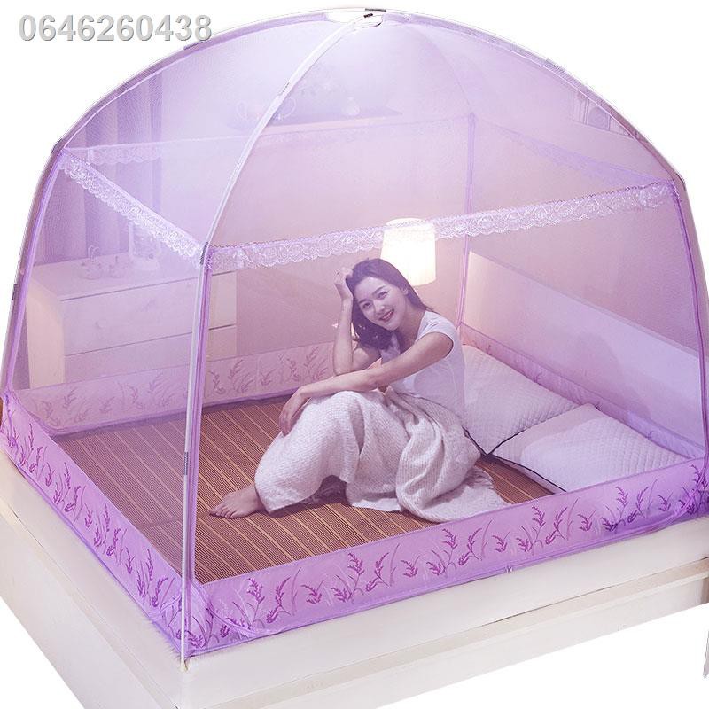 มุ้งกันยุง Yurt 1.8m เตียง 1.5 การเข้ารหัสบ้านคู่หนาสามประตูเปิด 1.2 ...