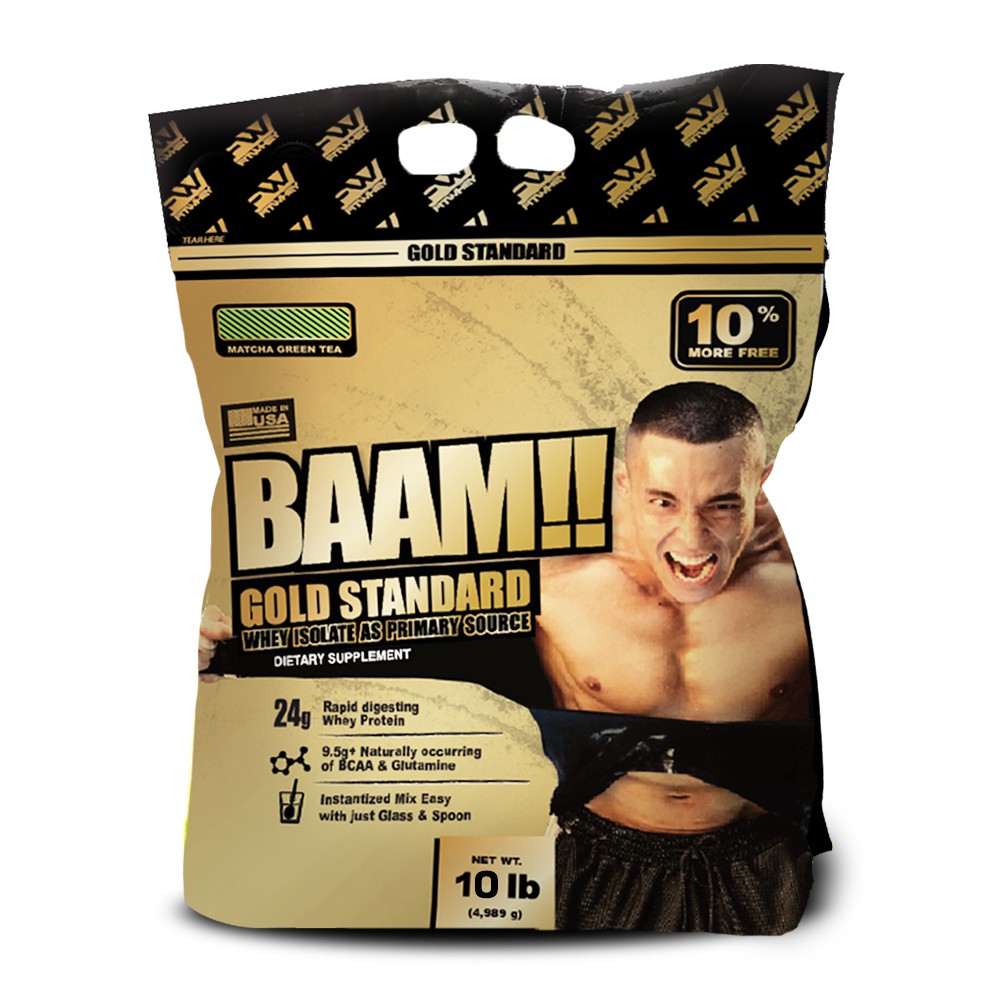 BAAM GOLD WHEY PROTEIN ขนาด 10 LB เวย์โปรตีน เพิ่มกล้ามเนื้อ ลดไขมัน ...