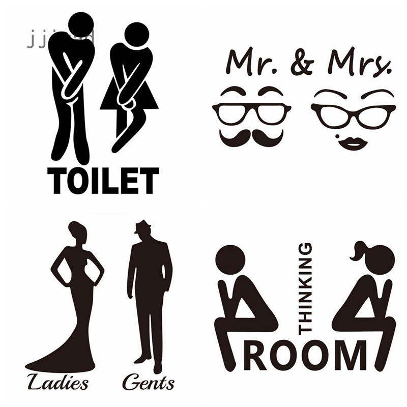 Fashion Economical Toilet Door Stick Man/Woman Door Stickers Vinyl ...