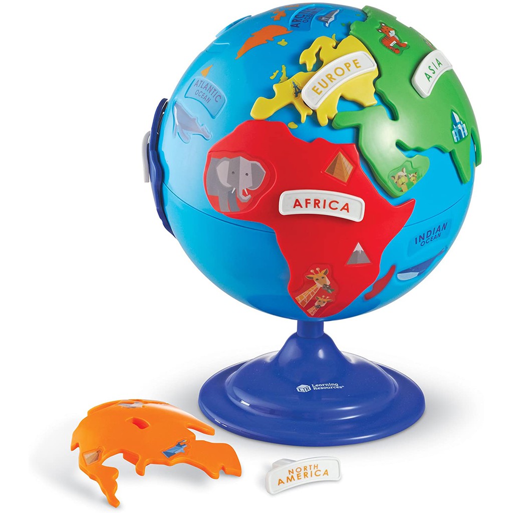 (พร้อมส่ง ของแท้อเมริกา 3 - 8 ขวบ) ลูกโลกจำลอง ตัวต่อ Puzzle Globe (Learning Resources ...