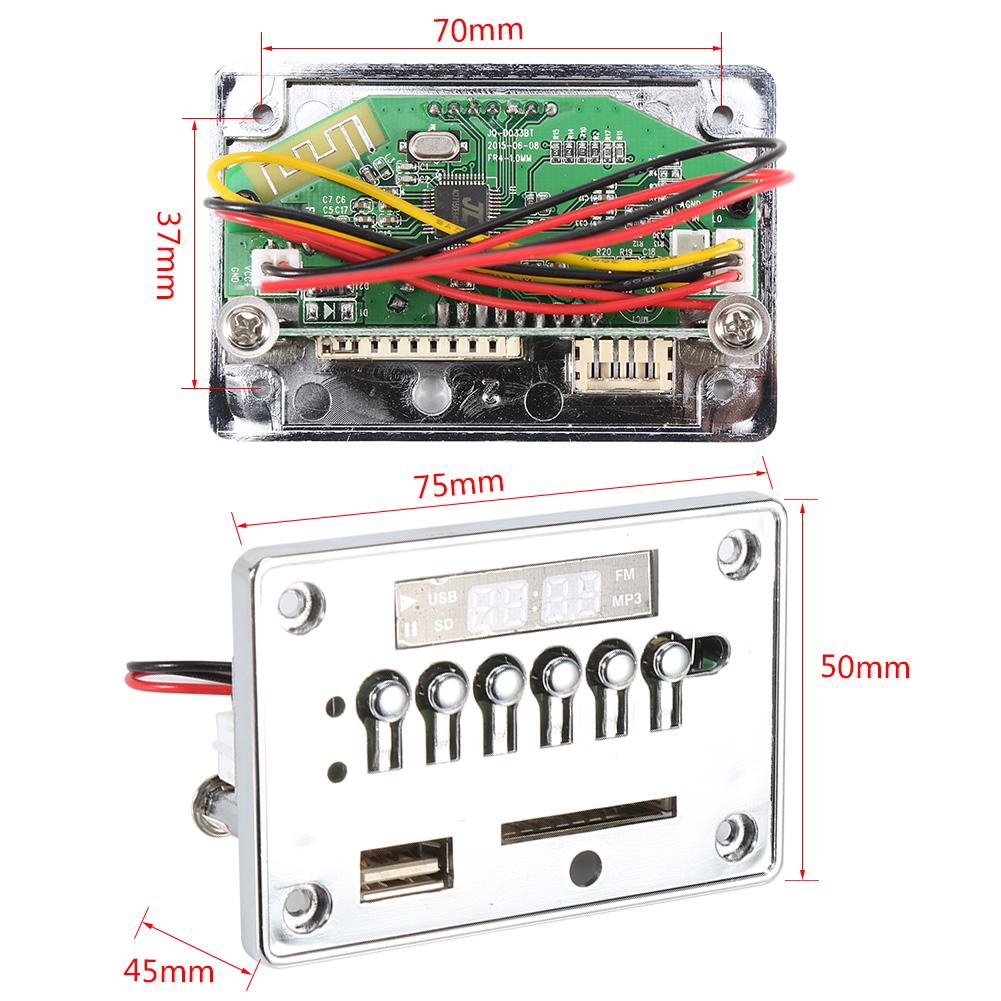 Kebidu Hands-free Mp3 Player Decoder Board 5v 12v Bluetooth5.0 80w ...