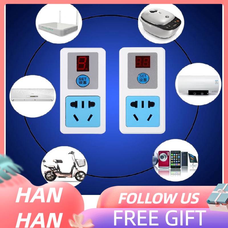 Home Essentials Energy-saving Timer Socket Home Appliances Digital Timing-Switch AU 924 Hours ...