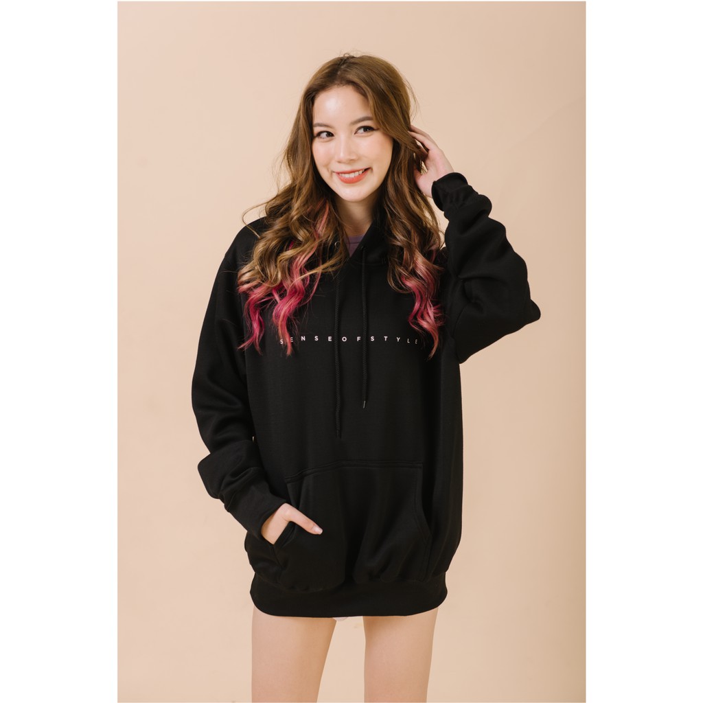 SOS Hoodie black Free size (เสื้อฮู้ด) | Shopee Thailand
