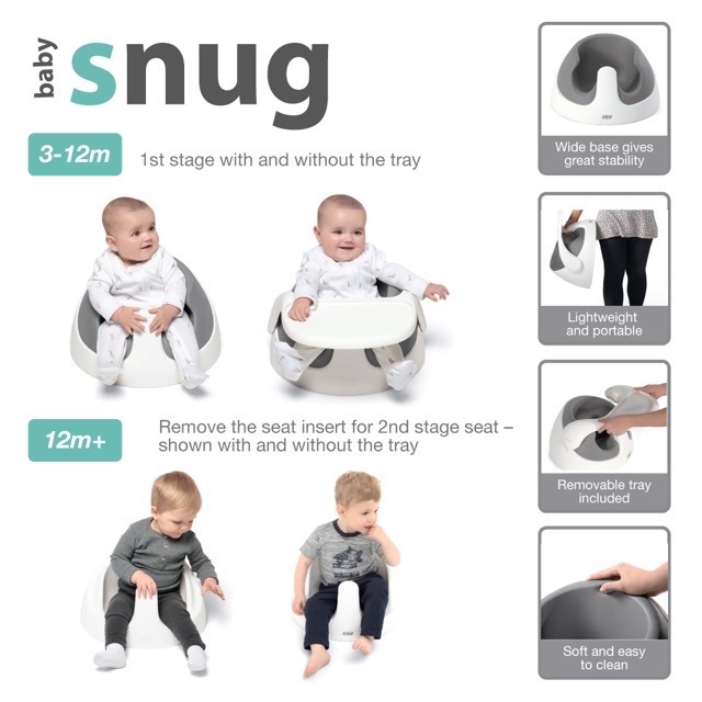 New เก้าอี้หัดนั่ง เก้าอี้ทานข้าว พร้อมถาดของเล่น รุ่นใหม่ baby snug ...