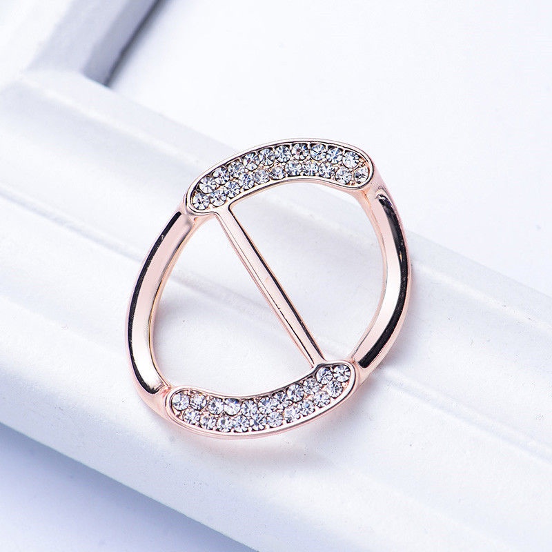 Silk scarf buckle wild high-end simple dual-use corner knotted buckle ...