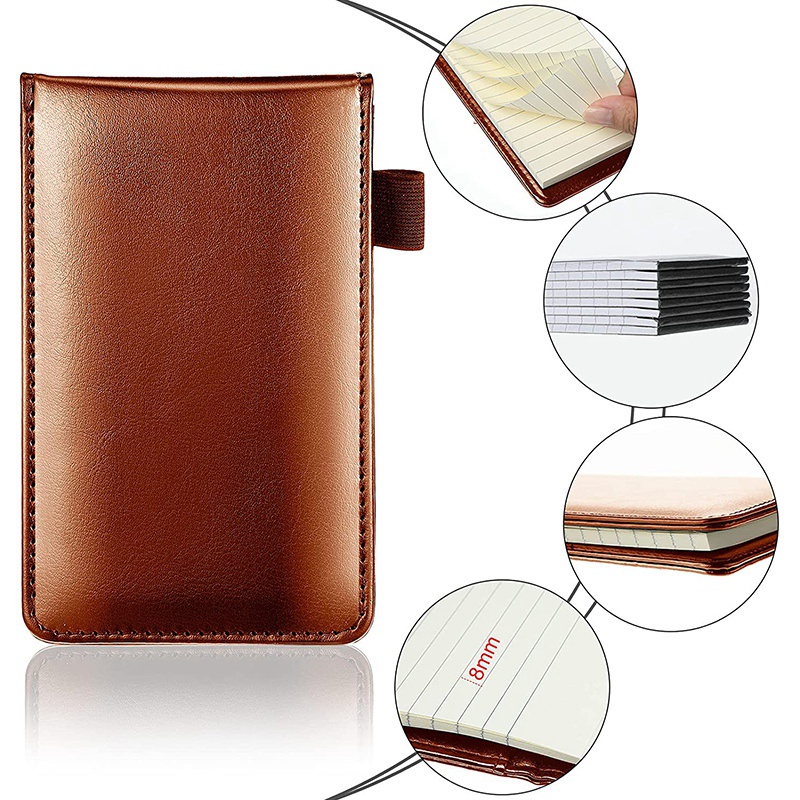 10 Pcs Notepad Holder Set Mini Pocket Notepad Holder with 50 Lined ...
