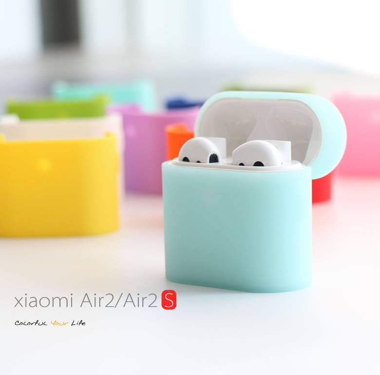 seepooผ้าสี ลูกเดือยair2 air2s เคสหูฟังบลูทูธ ซิลิโคนอ่อนนุ่มรวมทุกอย่างสองชิ้น ป้องกันการกระแทก ...