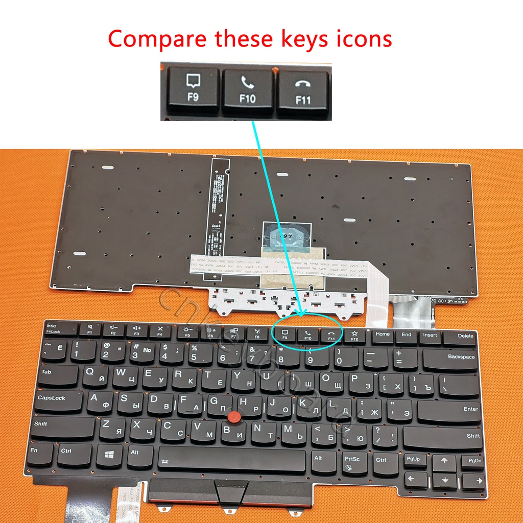 แป้นพิมพ์คอมพิวเตอร์ Russian Ru Keyboard For Lenovo Thinkpad E14 Gen 1 ...