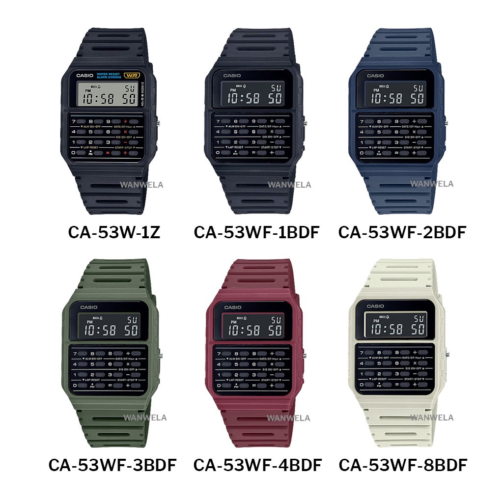 ใส่โค้ดลดเพิ่ม ของแท้ นาฬิกาข้อมือ Casio ผู้ชาย รุ่น CA-53W CA-53WF ...
