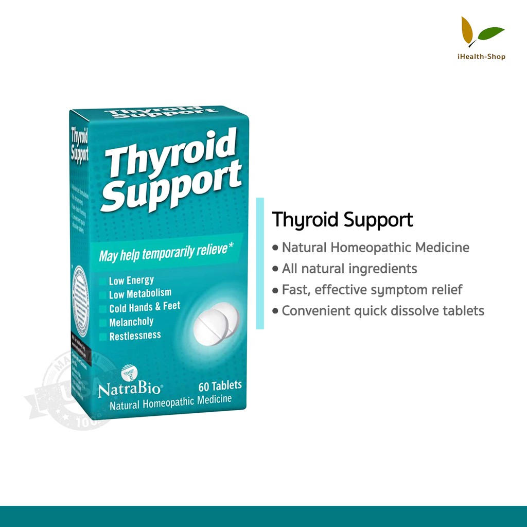 พร้อมส่ง ไทรอยด์ Thyroid Support, (60 Tablets), NatraBio | Shopee Thailand