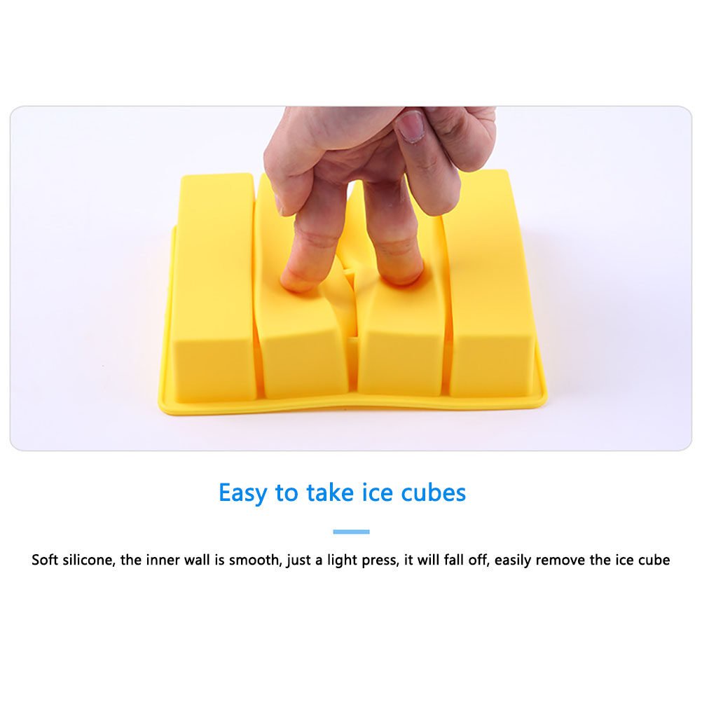 Rectangular Ice Mould Silicone Ice Cube Trays Kitchen Ice Cube Mold ...