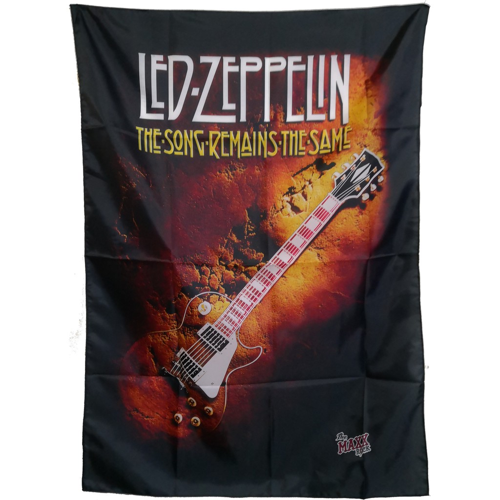 ธงวง Led Zeppelin Flag ป้ายผ้า วงดนตรี วงร็อค ตกแต่ง Heavy Metal Rock ...