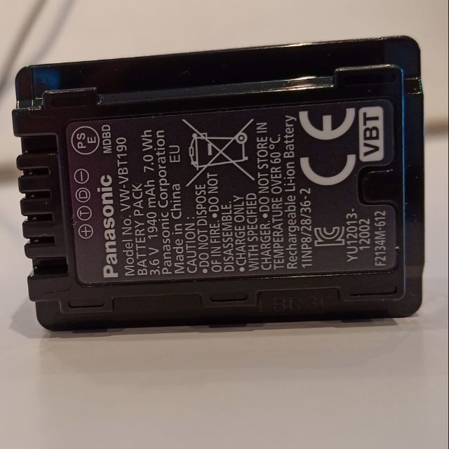 แบตเตอรี่กล้อง panasonic รุ่น VW-VBT190 | Shopee Thailand